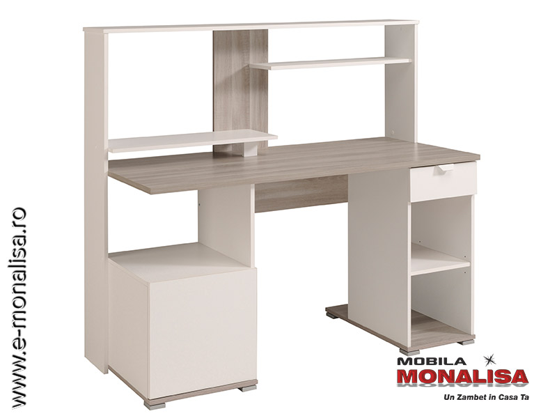 Birou Alb modern Twitt - Birouri calculator albe