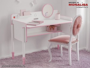 Birou camera fete Alb cu Roz Selena Pink Cilek Oferta Pret Fabrica